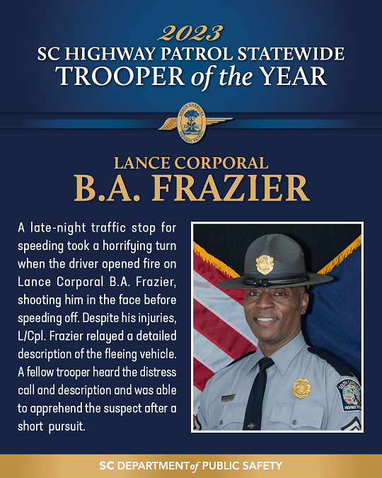 SC Highway Patrol names 2023 Trooper of the Year, Telecommunications ...